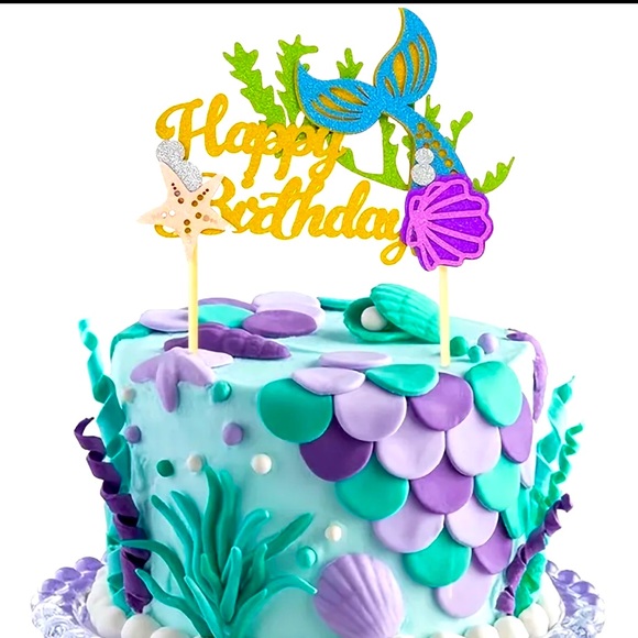 Party Supplies | 3d Mermaid Cake Topper | Poshmark